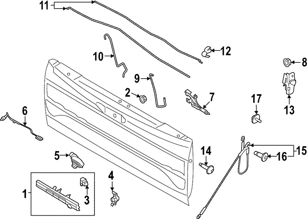 2024 Ford F-150 Lightning Tailgate Latch RL3Z-9943150-A | OEM Parts Online