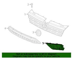 5NN-853-665-9B9 - Grille 2018-2021 Volkswagen Tiguan | AutoNation Parts