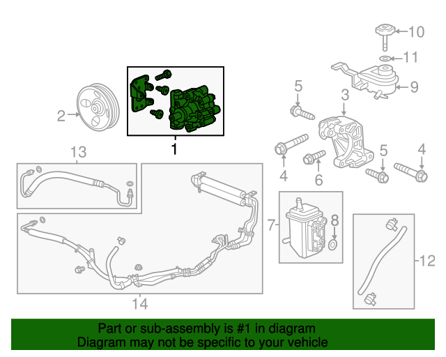 2011-2017 GM Power Steering Pump 13580490 GM | GMPartsDirect.com