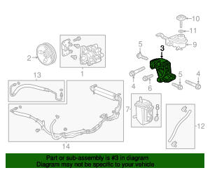 2010-2017 GM Power Steering Pump Bracket 12618102 GM | GMPartsDirect.com