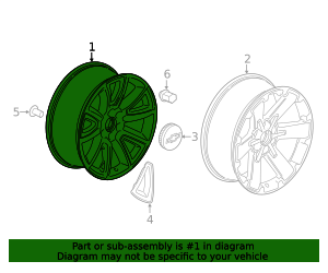 84346102 GM 22 Wheel, 6-Spoke Chrome | GM Parts Store