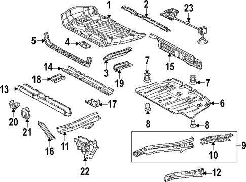 Rear Floor & Rails for 2018 Toyota Sienna | Brantford Toyota Parts