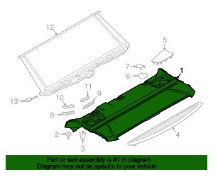2017-2023 BMW Rear window shelf 51-46-8-065-041 | AutoNation Parts