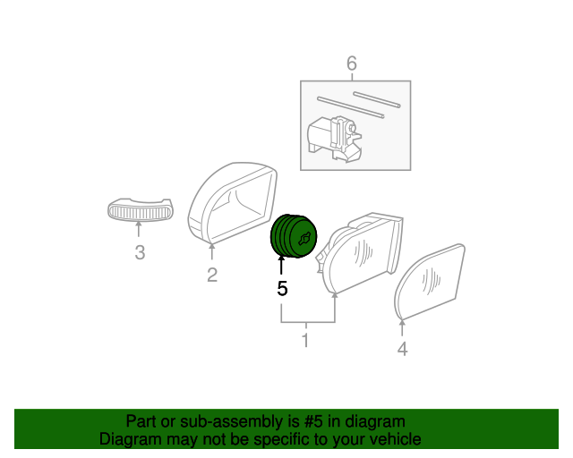 203-820-24-42 - Door Mirror Drive Motor 1998-2010 Mercedes-Benz ...