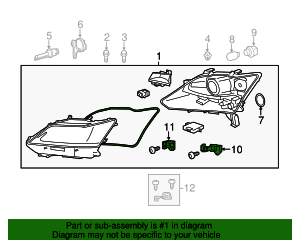 2013-2015 Lexus Headlamp Assembly 81145-30F80 | OEM Parts Online