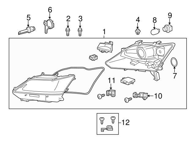 Lexus OEM Headlamp Assembly Part# 81145-30F80 | OEM Vehicle Parts