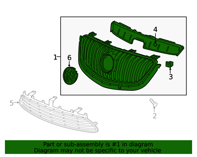 2016-2018 Buick Envision GM 23286076 Front Upper Grille | GM Outlet