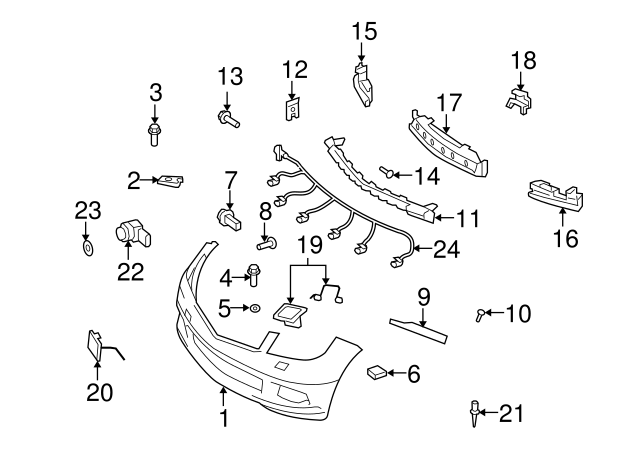 204-885-05-16 - Energy Absorber Bracket - 2008-2014 Mercedes-Benz C 63 ...