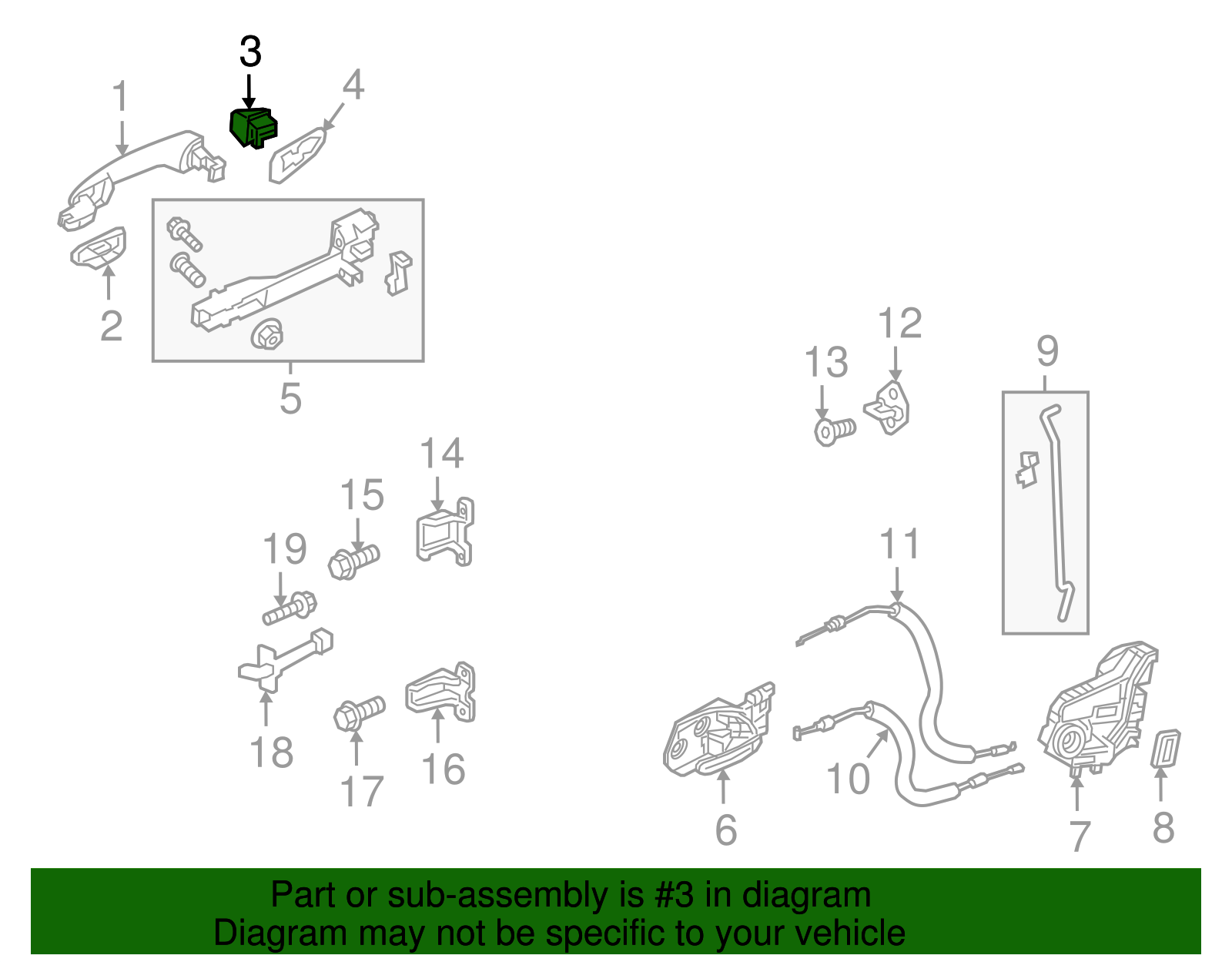 72643-T2A-A71ZG - 2017-2023 Honda Ridgeline - Cover R Rear *B588P ...