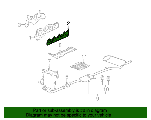 2007-2017 GM Exhaust Manifold Gasket 12622668 GM | GMPartsDirect.com