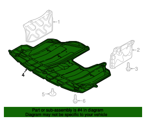 29120-1W500 - Under Cover 2014-2017 Kia Rio | Kia.Parts Store