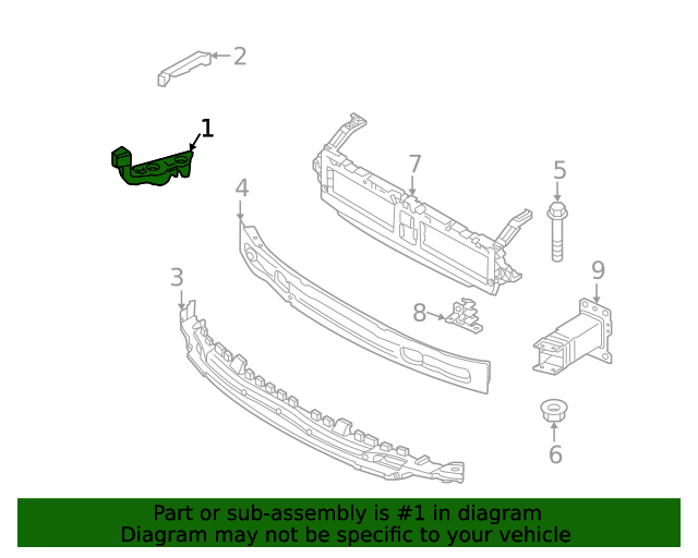 8W0-807-284-F - Bumper Guide 2020-2024 Audi A4 allroad ...