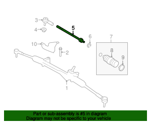 AL8Z-3280-B - Inner Tie Rod 2008-2012 Ford | Ford Parts Direct