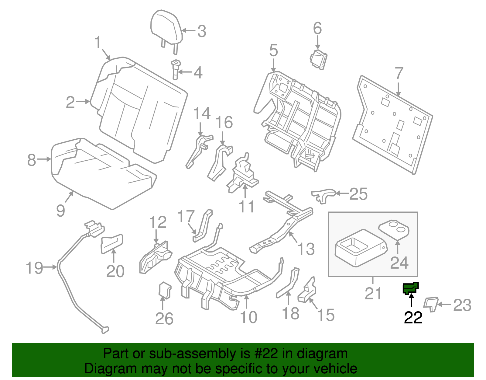 2015-2020 Nissan Murano Armrest Bracket 88713-5AA0A | Nissan RVA