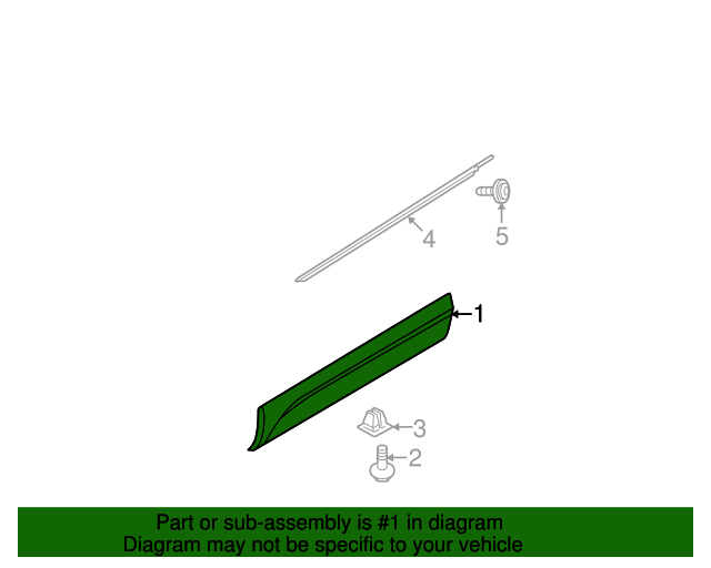 2009 Kia Borrego Side Molding 87722-2J000 | QuirkParts