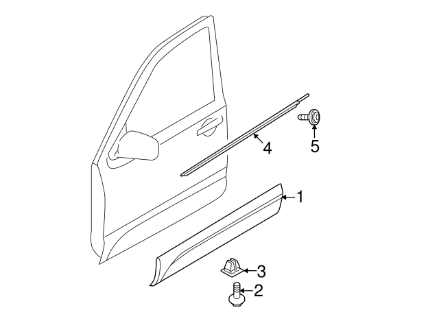 2009 Kia Borrego Side Molding 87722-2J000 | QuirkParts