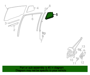 2016-2022 Toyota Vent Window Weatherstrip 68189-47030 | Toyota Parts Center