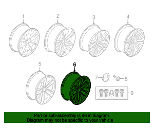 36116870889 - 2017-2018 BMW Wheel, Alloy (36-11-6-870-889) | BMW of ...