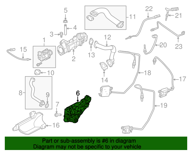 2014-2018 Jeep Grand Cherokee Egr Cooler Bracket 68280314AA ...