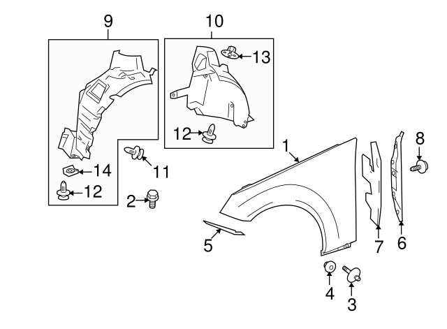 207-690-12-30 - Rear Fender Liner 2010-2017 Mercedes-Benz | Mercedes ...