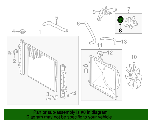 2003-2024 Toyota Engine Coolant Thermostat Gasket 16326-31050 | Toyota ...