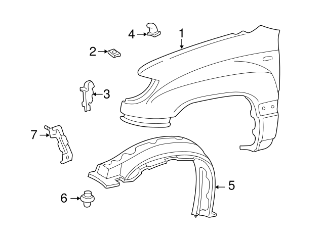 Toyota Parts Fender Liner Brace 53835-60040 | Toyota Parts|Toyota ...
