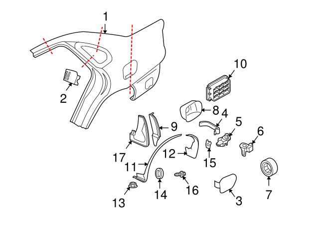 2001-2002 Volvo Fender Splash Shield 30883731 | AutoNationParts.com