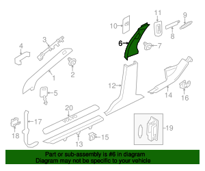 2011-2018 Volvo Door Pillar Post Trim Set 39814717 | AutoNationParts.com
