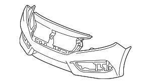 OEM 2016-2019 Honda Civic Face, Front Bumper 04711-TBA-A00ZZ | Honda ...