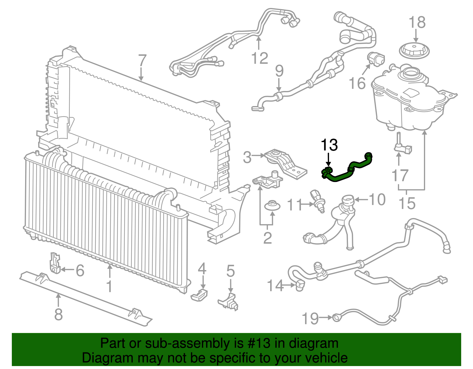 2016-2023 Jaguar Engine Coolant Overflow Hose T2H28579 | Jaguar OEM ...