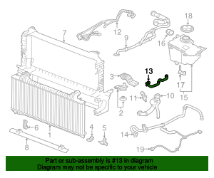 2016-2023 Jaguar Engine Coolant Overflow Hose T2H28579 | JaguarParts.com