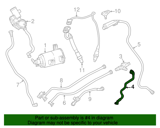 2020-2024 BMW fuel tank breather line 13-90-8-665-249 | AutoNation Parts
