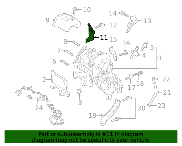 PY8V-13-39X - Turbocharger Mount Heat Shield - 2018-2023 Mazda | MazdaSwag