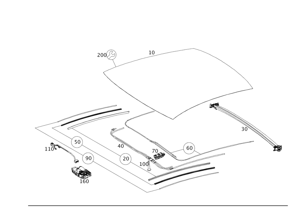 217-780-08-00 - Parts Kit, Trim, Pan Roof 2021 Mercedes-Benz S560 ...