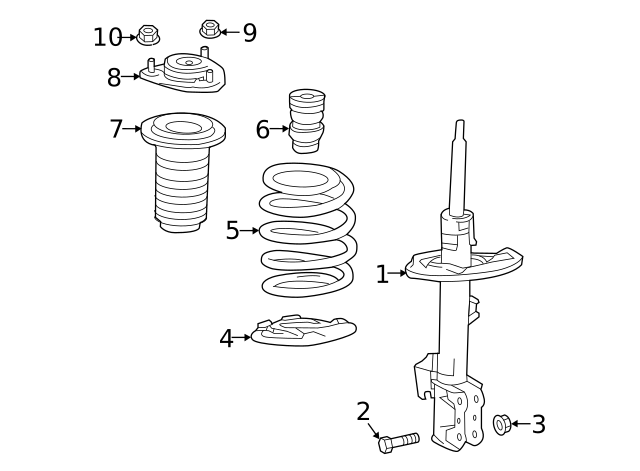 48609-48080 - Suspension Strut Mount 2016-2022 Lexus | AutoNation Parts