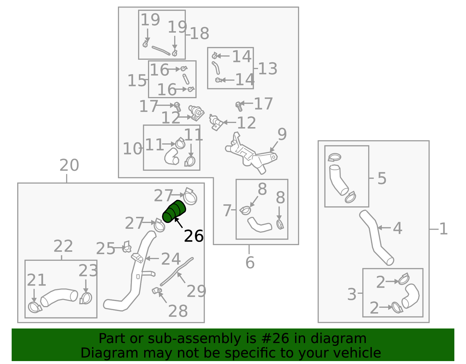 28292-2F100 - Turbocharger Intercooler Pipe Clamp 2020-2025 Genesis ...