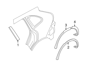 2011-2018 Porsche Cayenne Wheel Opening Molding 958-559-828-20-9B9 | OEM Parts Online