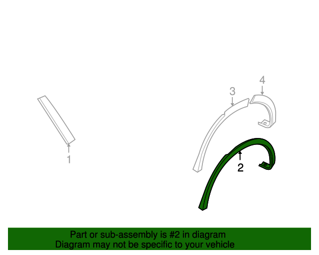 2011-2018 Porsche Cayenne Wheel Opening Molding 958-559-828-20-9B9 | OEM Parts Online