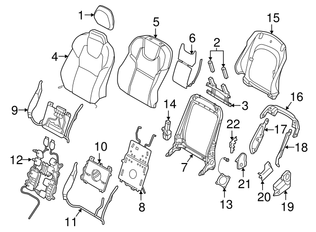 2017-2020 Volvo Seat Back Panel 32248045 | TascaParts.com