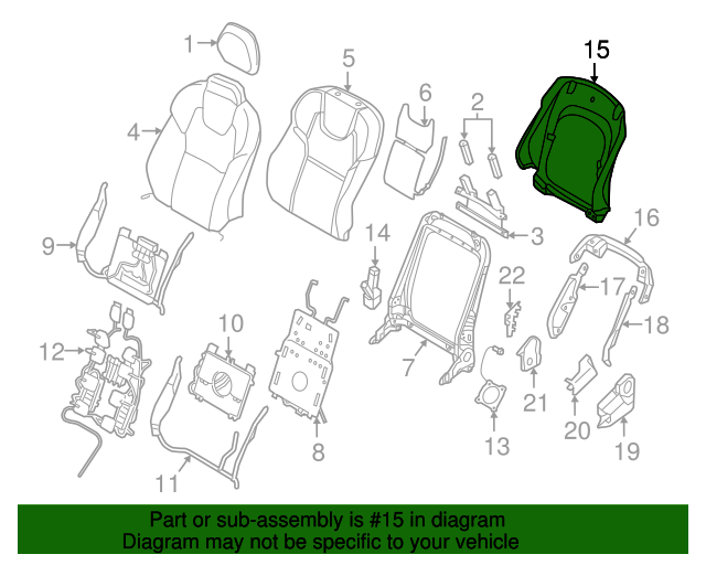 32248044 - Seat Back Panel 2017-2022 Volvo | AutoNationParts.com