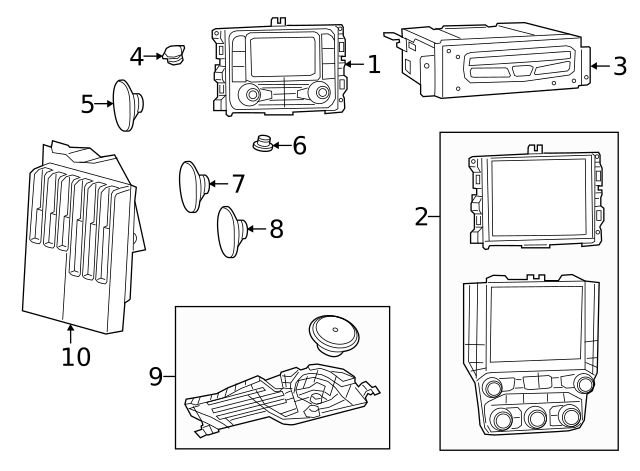 2019-2021 Ram Center Display Assembly 68428563AD | TascaParts.com