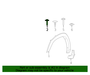 2015-2020 Mopar Wheel Flare Screw 6510827AA | TascaParts.com
