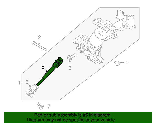 2012-2019 Nissan Steering Shaft 48822-1HK0A | Nissan Parts Plus
