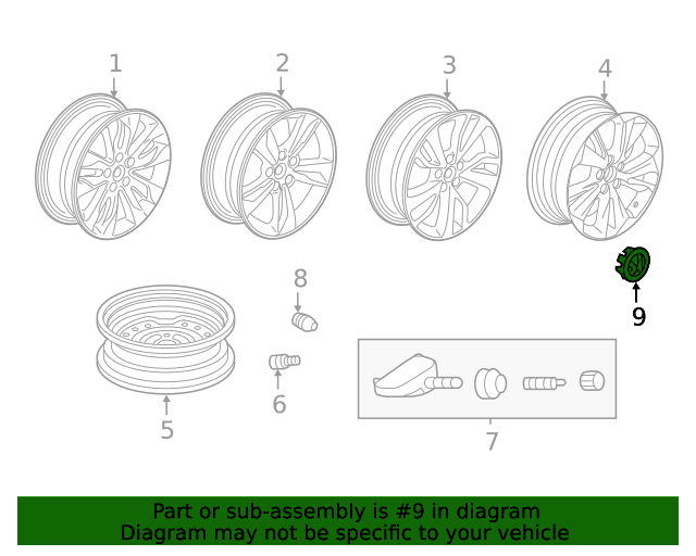 44732-T2A-A21 - Cap Assembly Aluminum Wheel Center (Pewter Gray ...