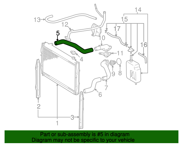 Toyota Parts Radiator Coolant Hose 16571-62070 | Toyota Parts|Toyota ...