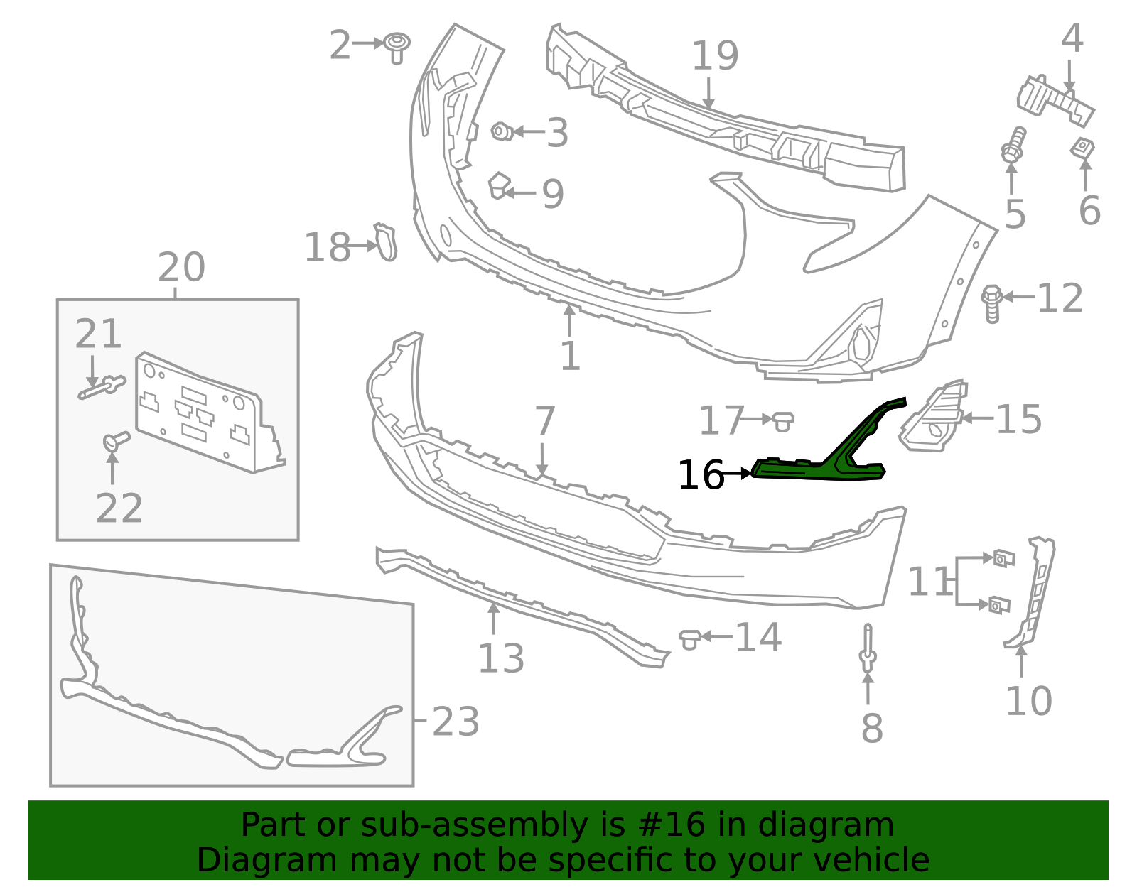 2018-2021 GMC Terrain Exterior Bumper Fascia Protector Appliqu ...