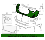 2018-2021 GMC Terrain Front Bumper Upper Fascia 84418527 GM ...