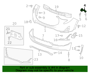 2018-2021 GMC Terrain Passenger Side Front Bumper Fascia Guide 84709614 ...