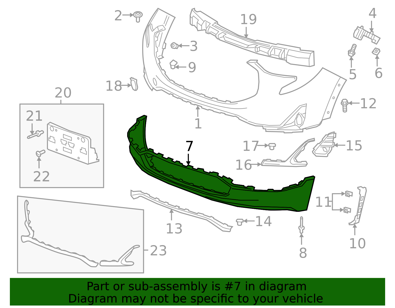 2018-2021 GMC Terrain Black Front Bumper Lower Fascia 23394893 | Karl ...