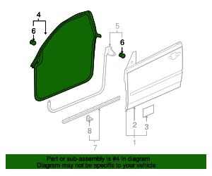 2006-2009 Pontiac G6 F (S)Weatherstrip 20779371 GM | GMPartsDirect.com